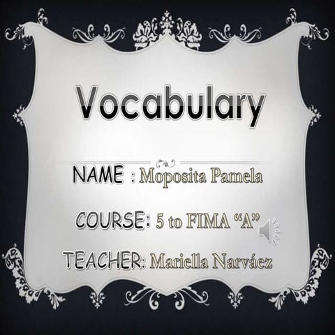 Vocabulary | PPTX