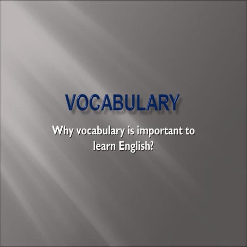 Vocabulary | PPT