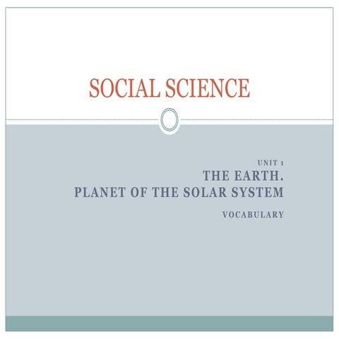 EARTH IN SOLAR SYSTEM | PPTX