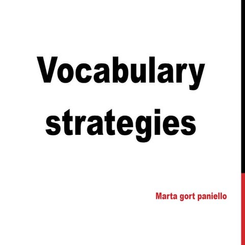 Vocabulary strategies | PPT