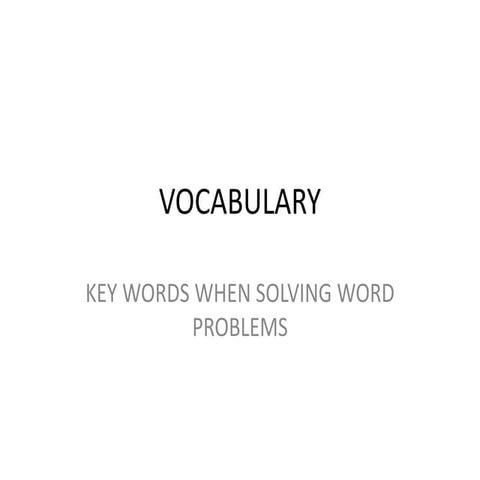 Vocabulary | PPT
