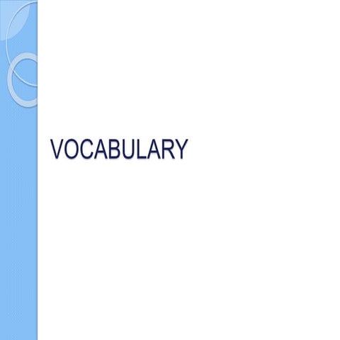 Vocabulary Learning/Teaching | PPT