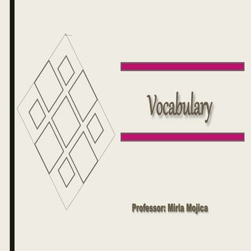 Vocabulary | PPT