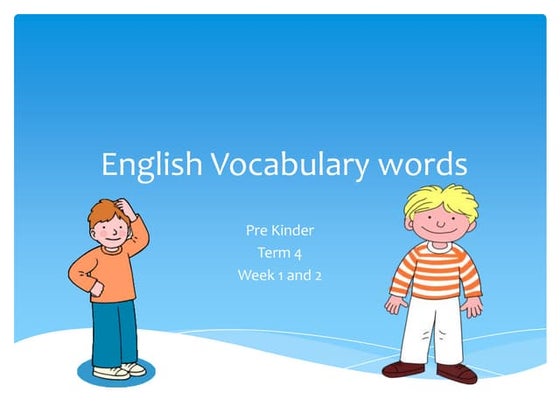 Vocabulary words week 1 | PDF