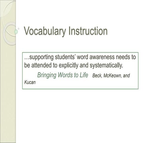 Vocabulary Instruction | PPT | Internet for Beginners | Internet