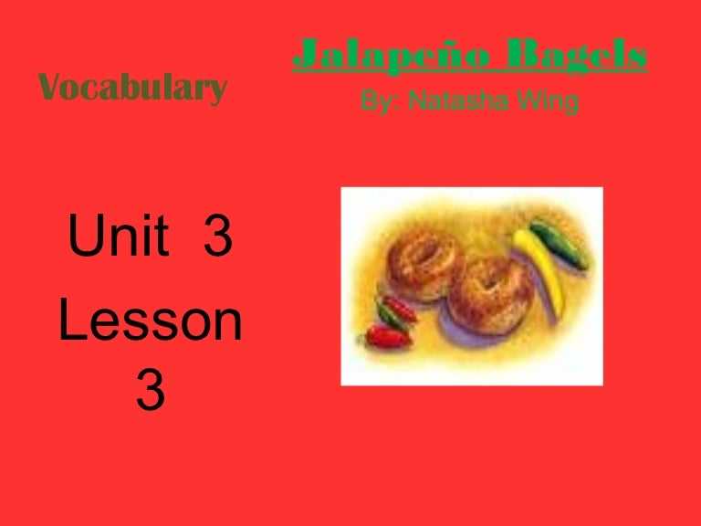 Vocabulary jalapeno-bagels