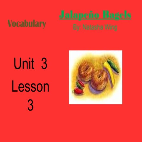 Vocabulary jalapeno-bagels | PPT