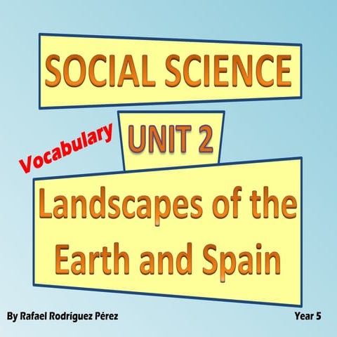 Vocabulary - Landscapes of the Earth and Spain | PPT