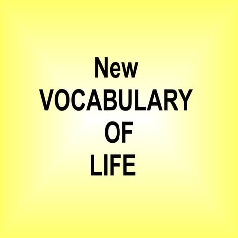 Vocabulary Of Life | PPT