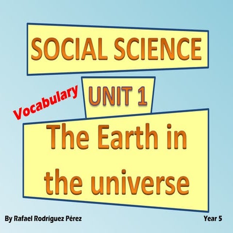 Vocabulary: The Earth in the universe | PPT