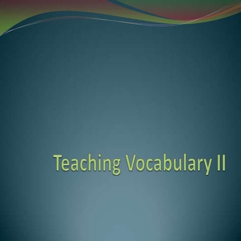 Vocabulary 2 | PPT
