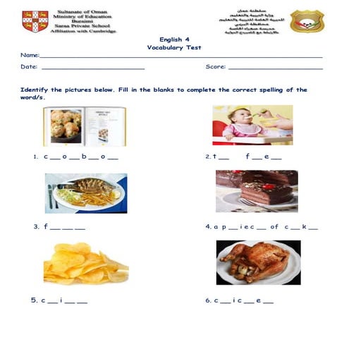 Vocabulary 2 worksheet | DOCX