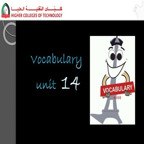 Oxford Word Skills vocabulary unit 14 | PPTX | Geology | Science