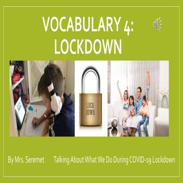 Vocabulary 4: Lockdown | PPTX