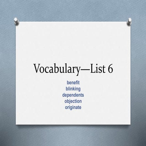 Vocabulary6 151124163439-lva1-app6892 | PPT
