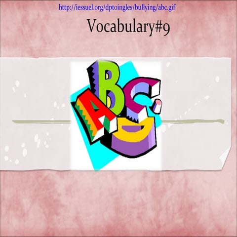 Vocabulary 9 pp | PPT