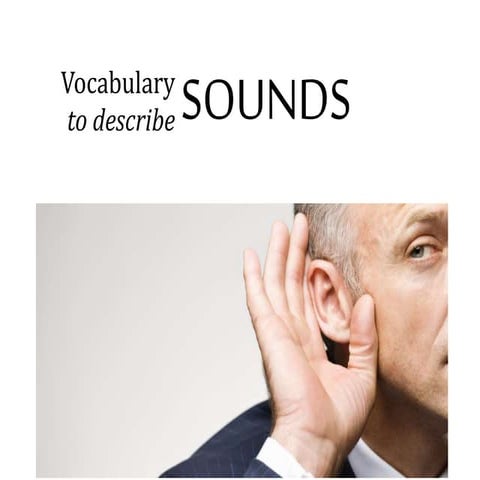 Vocabulary about sound | PPTX