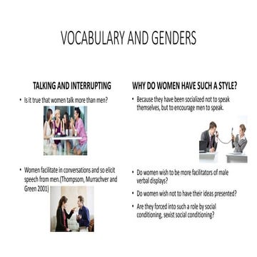 Vocabulary and genders sociolinguistic | PPTX
