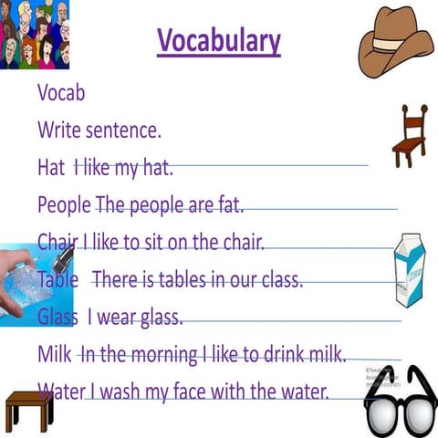 Vocabulary and write | PPTX