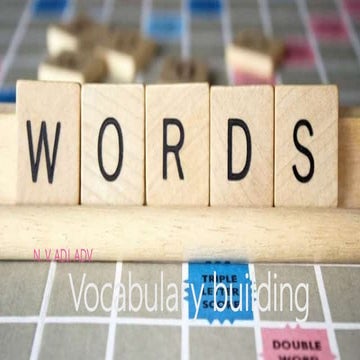 Vocabulary building | PPTX