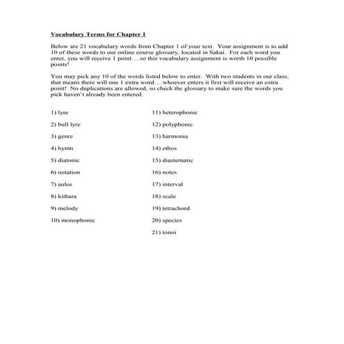 Vocabulary chapter 1 | DOC