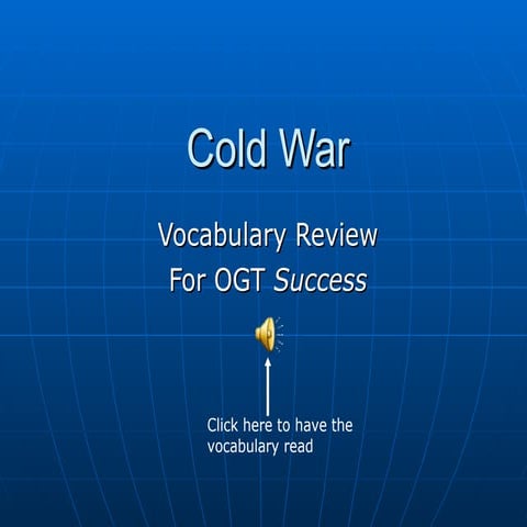 Vocabulary cold war | PPT