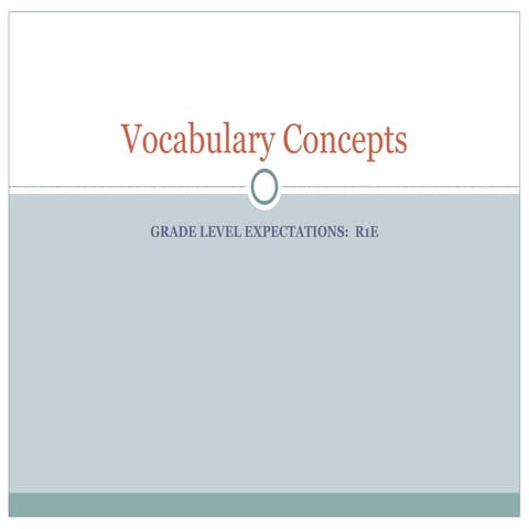 Vocabulary Concepts | PPT