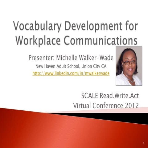 Vocabulary Development For Workplace Communications | PPTX