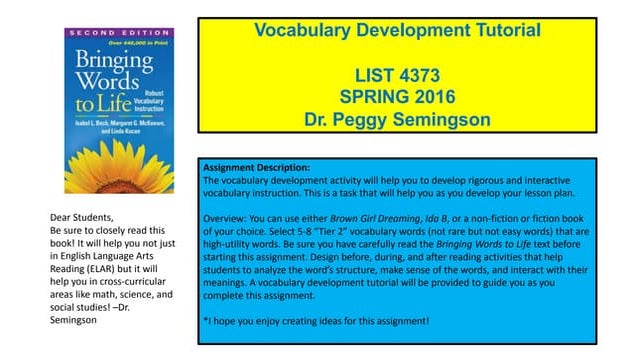 Explicitly Teaching Academic Vocabulary