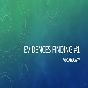 Evidences Finding #1 | PPTX