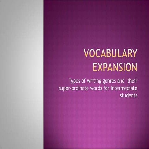 Vocabulary expansion | PPT