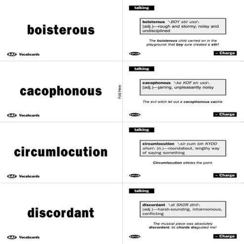 Vocabulary flashcards | PDF