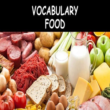 Vocabulary food | PPT
