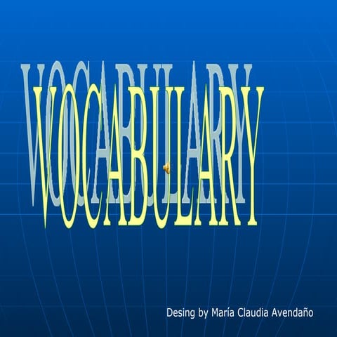 Vocabulary Full Presentation | PPT