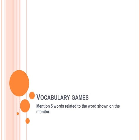Vocabulary games | PPTX