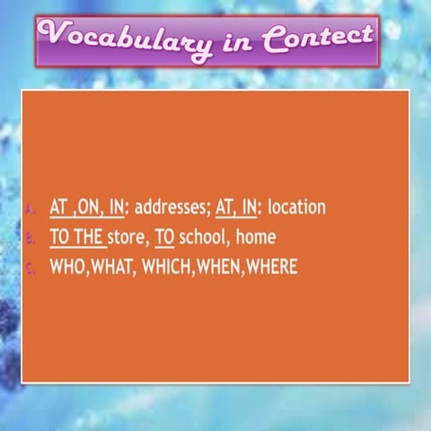 Vocabulary in context | PPTX