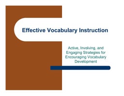Explicitly Teaching Academic Vocabulary | PDF