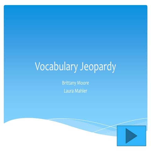 Vocabulary Jeopardy | PPTX