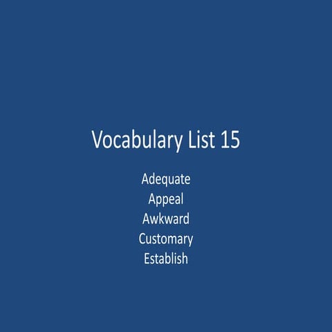 Vocabulary list 29.pptx, the real 29 | PPTX