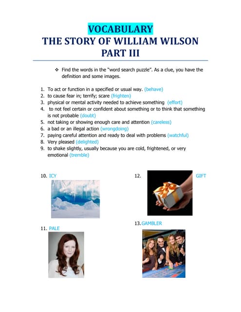 Vocabulary william part 2 | PDF