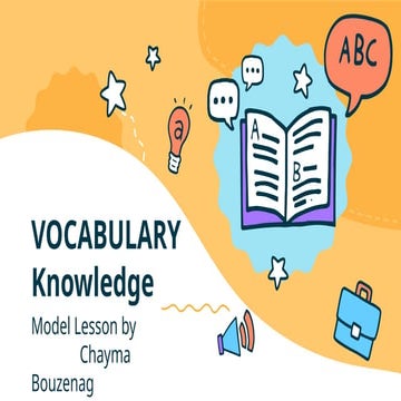 Vocabulary Model Lesson for Young Learners | PPT