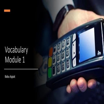 Vocabulary Module 1 | PPT