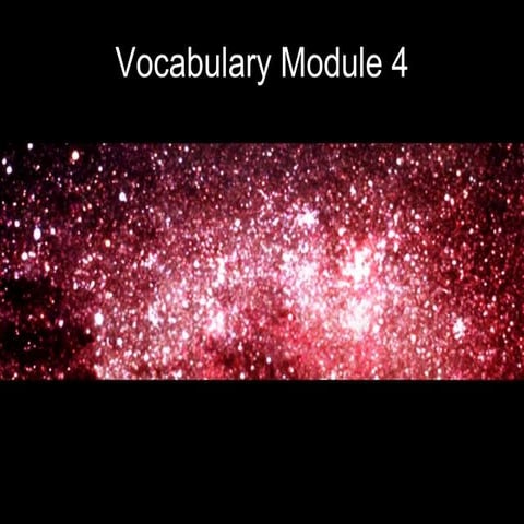 Vocabulary module 4 | PPTX