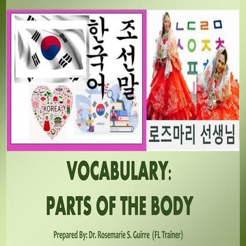 Vocabulary: Parts of the Body | PPTX