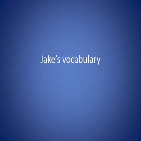 Vocabulary Powerpoint | PPTX