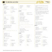 Vocabulary practice answer key