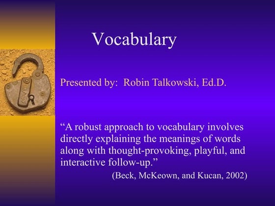 Vocabulary | PPT