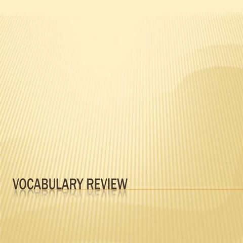 Vocabulary Review | PPT
