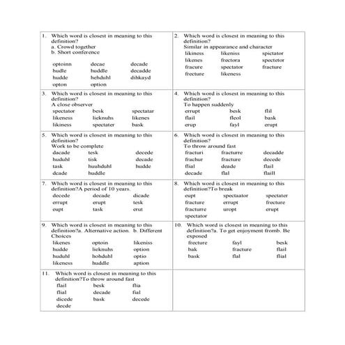 Vocabulary Review | PDF