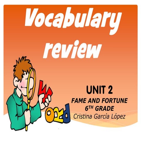 Vocabulary review Unit 2 6th grade | PDF
